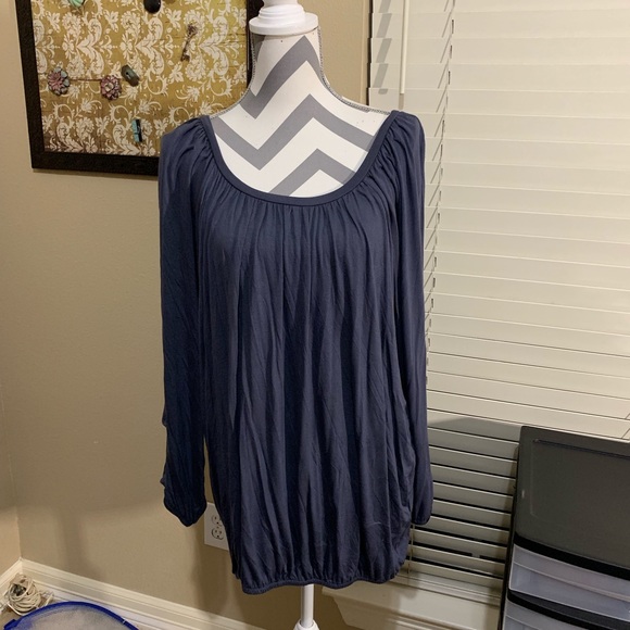 Tops | 1x Grey Super Soft Open Sleeve Top | Poshmark
